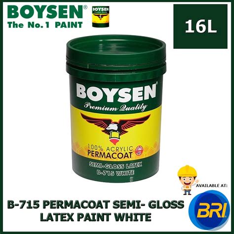 Boysen Semi Gloss Latex White B 715 16l Shopee Philippines