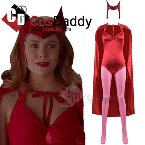 Wandavision Scarlet Witch Costume Wanda Maximoff Jumpsuit Halloween