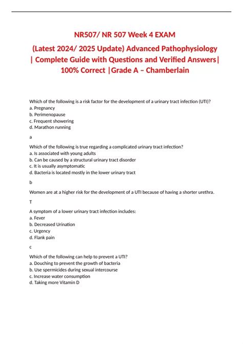 Nr507 Nr 507 Midterm Exam Latest 2024 2025 Update Advanced Pathophysiology Complete Guide