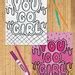 You Go Girl Coloring Sheet Etsy