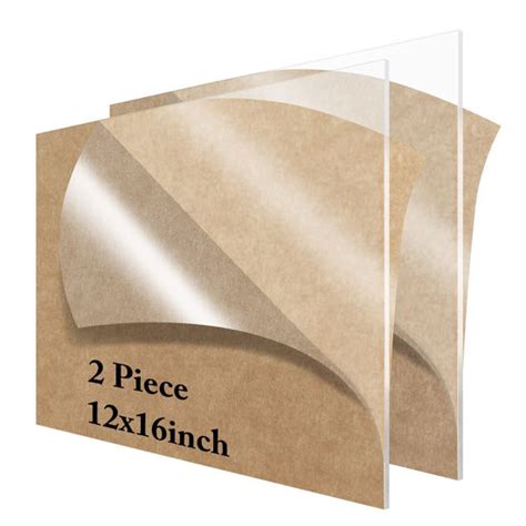 Getuscart 2 Pieces 12 X 16clear Acrylic Sheet Cast Plexiglass 1 8