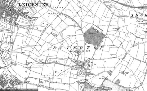 Historic Ordnance Survey Map Of Evington 1884 1885