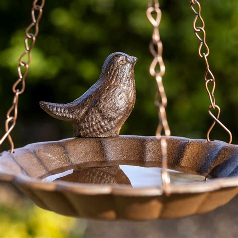 Darthome Small Cast Iron Hanging Scalloped Bird Bath