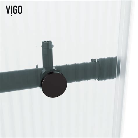 Vigo Elan E Class Matte Black 56 In To 60 In W X 76 In H Frameless Sliding Shower Door In The
