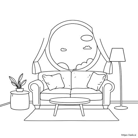 Couch Coloring Page