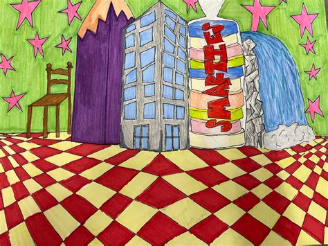 Two Point Perspective Art At Hillside Middle School