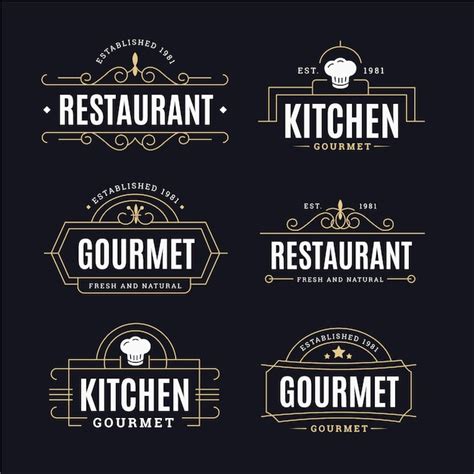 Free Vector Retro Logo Collection Concept