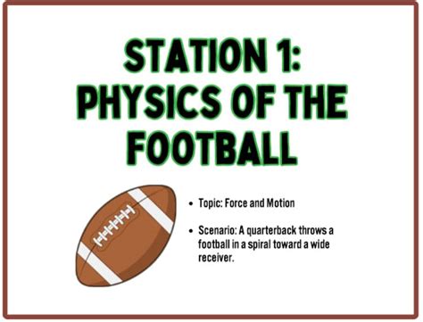 Super Bowl Science Stations The Science Of Football For Grades 5 8