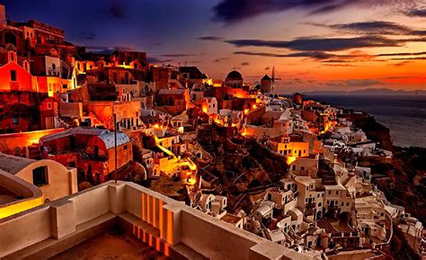Santorini Sunset Greece Wallpapers Top Free Santorini Sunset Greece