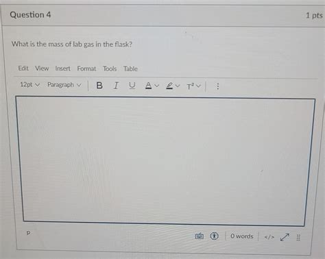Solved Units A Mass Of Flask Stopper And Air 116346 G
