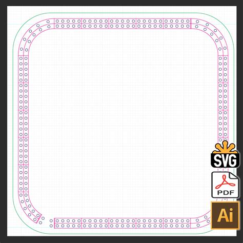 Square Cribbage Template Digital Download Svg Ai Pdf Alien Workshop Design