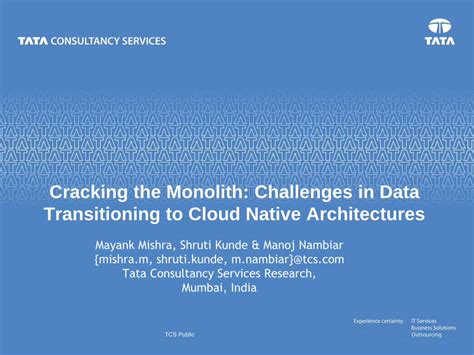 Pdf Cracking The Monolith Challenges In Data Transitioning To