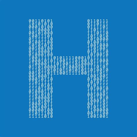 Letter H Made From Binary Code Digits Technology Background Stock Vector Illustration Of
