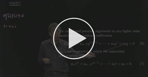 6 9 Higher Order Equations Linear Second Order Equations 2 Coursera