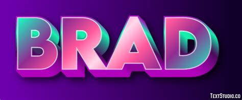 Brad Text Effect And Logo Design Name