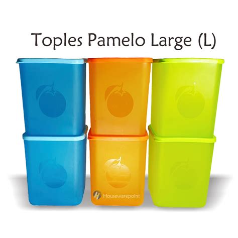 Jual 3 Pcs Toples Plastik Toples Snack Toples Lemony Large Toples Pamelo Pamelo Large