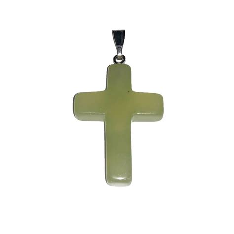 Colgante Jade Verde Cruz Reino Minerales