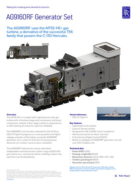 Vcomb 3383 Ag9160rf Generator Set Pdf Gas Turbine Manufactured Goods