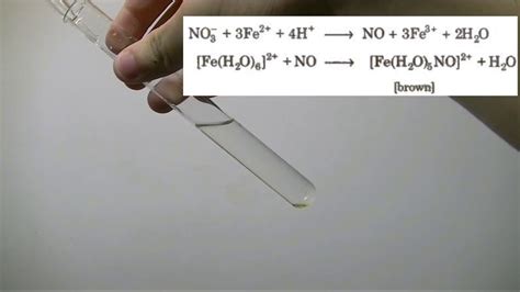 Brown Ring Test For Nitrates Practical Chemistry Youtube