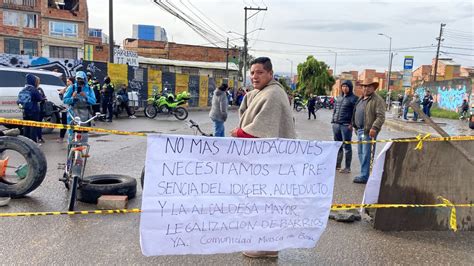 La Vía Entre Bosa Y Soacha Está Bloqueada Afectados Por Las Lluvias Protestan Por Falta De