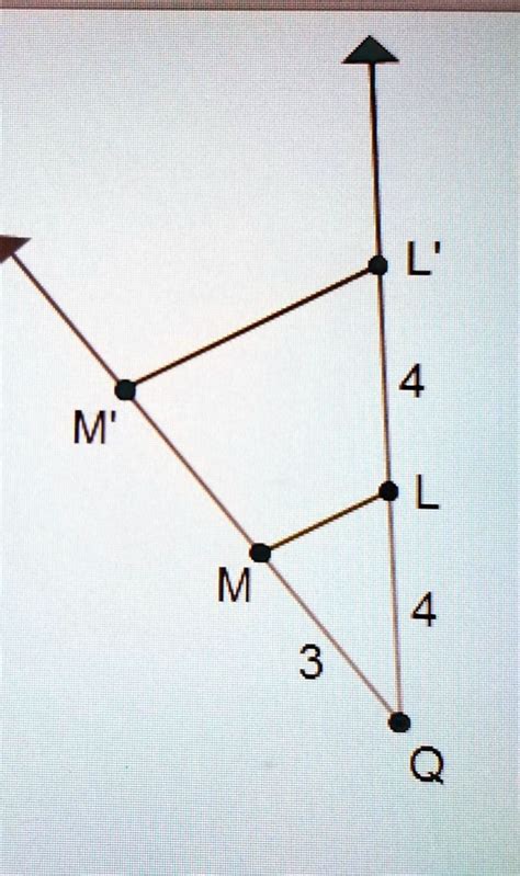Solved Line Segement Lm Is Dilated To Create Lm Using Point Q As