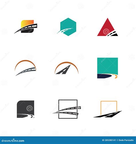 Highway Freeway Road Infrastructure Logo Stock Vector Illustration Of