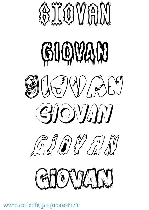 Coloriage Du Prénom Giovan à Imprimer Ou Télécharger Facilement