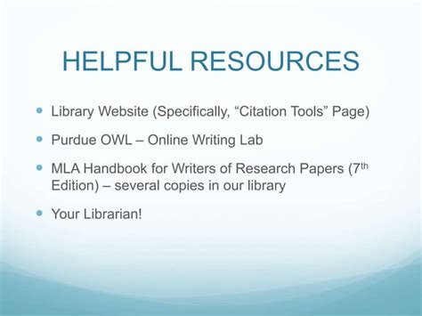 Mla Citation Style Ppt