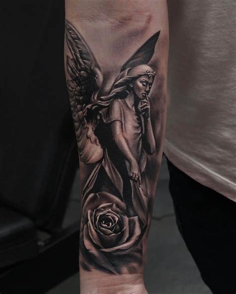 Forearm Angel Of Death Tattoo