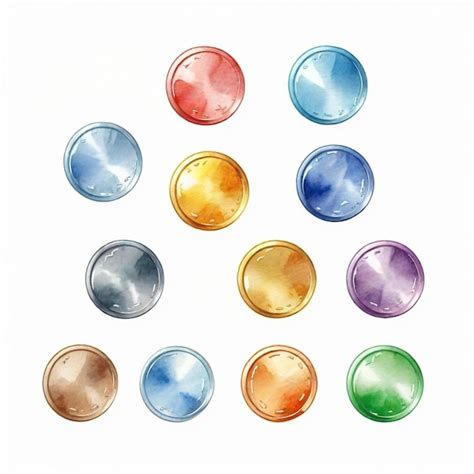 A Series Of Four Colored Glass Knobs With Different Colors Premium Ai