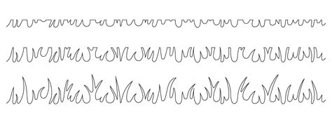 Premium Vector Grass Lawn Set Whole Cut One Art Continuous Line