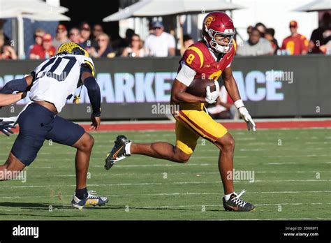 Usc Trojans Wide Receiver Jakobi Lane 8 Runs With A Reception During