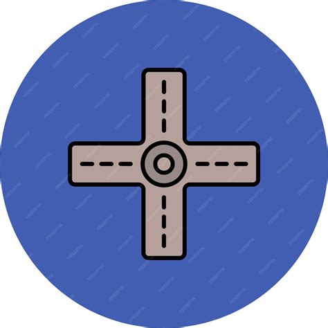 Premium Vector Road Intersection Icon