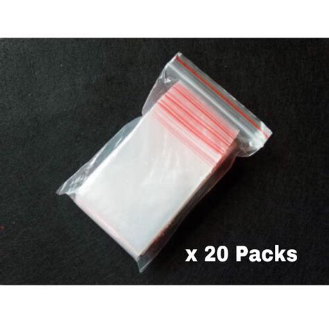 15”x 2” Zip Lock Plastic Packet 20 Packs Cut Price Bd