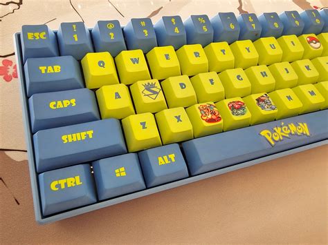 Keycaps 60 Blue And Lime Pokémon Design
