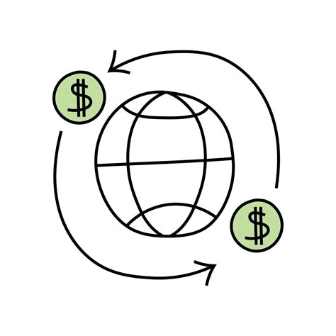 Money Transfer Doodle Isolated On White Background 45767473 Vector Art