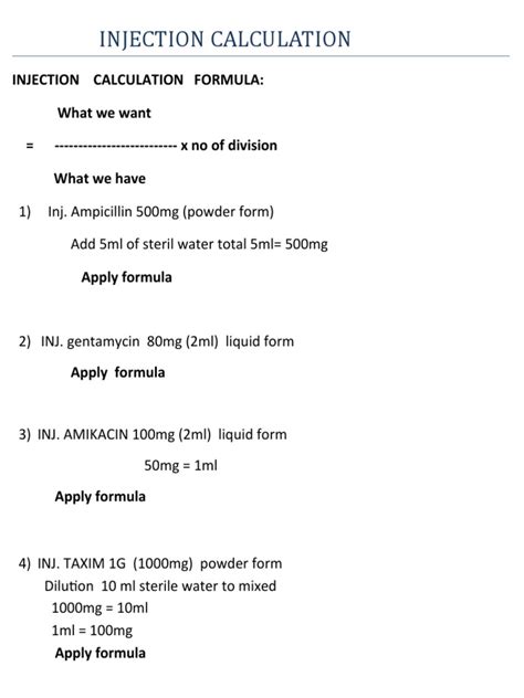 Drug Calculation Pdf Products Of Chemical Industry Pharmacy