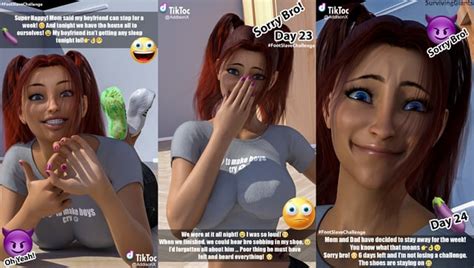 Addisonx Foot Slave Challenge [giantess][feet][stepsister][stepmom