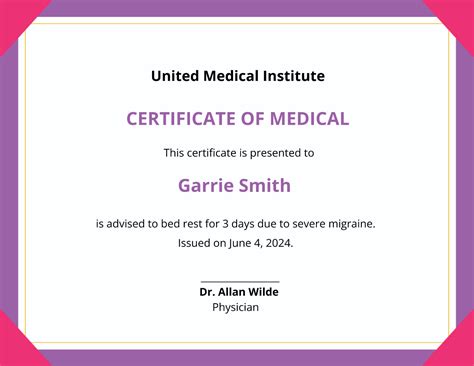 Free Printable Doctor Certificate Templates To Customize Online