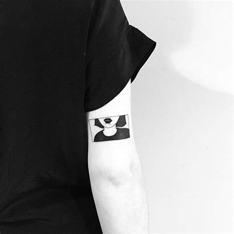 Girl In A Rectangle Tattoo