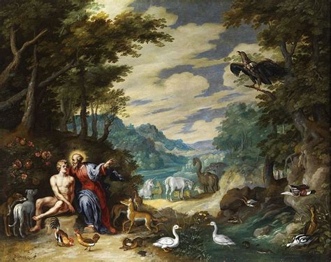 Jan Breughel Ii 1601 1678 Title Creation Of Adam In The Paradise