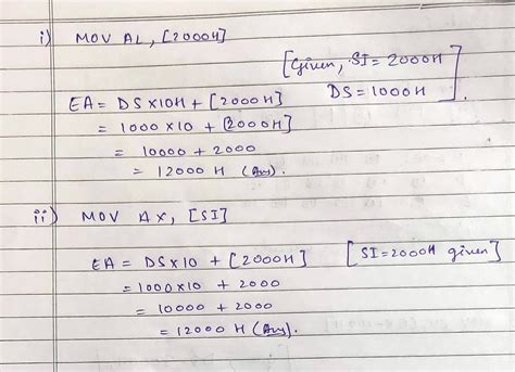 Find The Effective And Physical Address When The Microprocessor Executes SIKSHAPATH