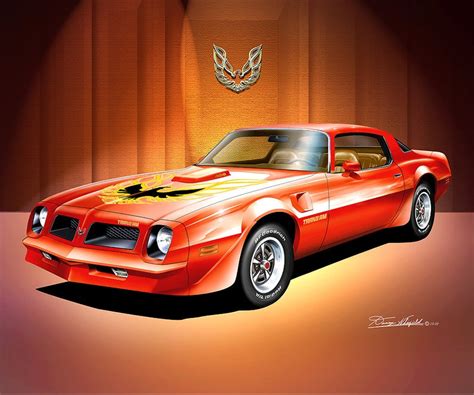 1976 Pontiac Firebird Trans Am Art Print Vintage Car Poster