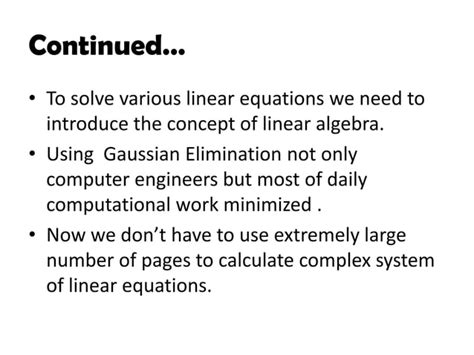 Electrical Circuits In Concept Of Linear Algebra Pptx Physics Science