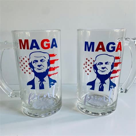 Trump Glass Beer Mug Etsy