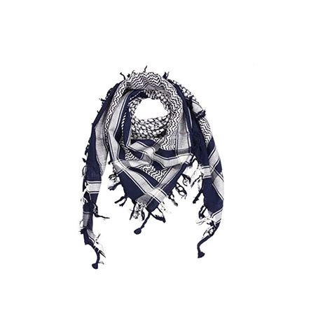 Freak Scene Kefiah Blu Marino Bianco 100x100 Cm Shemagh Sciarpa Arafat Foulard Kefiah