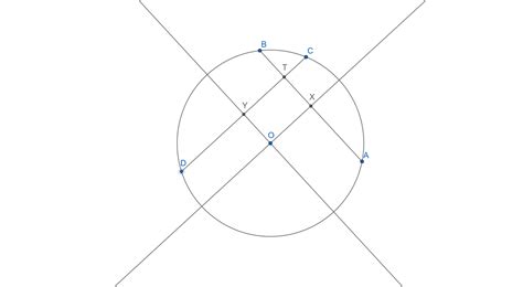 Circles Intersection Of Perpendicular Chords Is This True For A