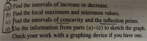 Solved A Find The Intervals Of Increase Or Decrease B