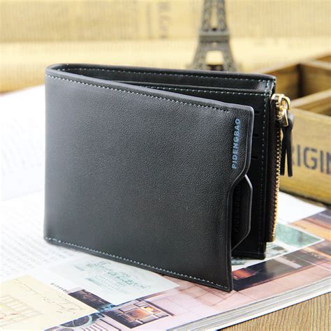 Wallet Bi Fold Pu Leather Wallet With Removable Card Case Black