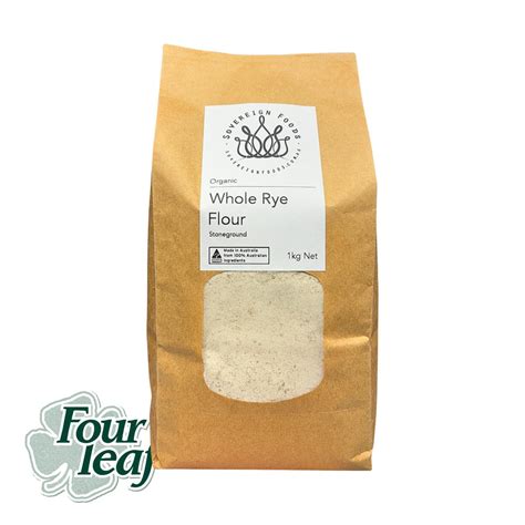 Organic Rye Flour 1kg Stone Milled Four Leaf Milling